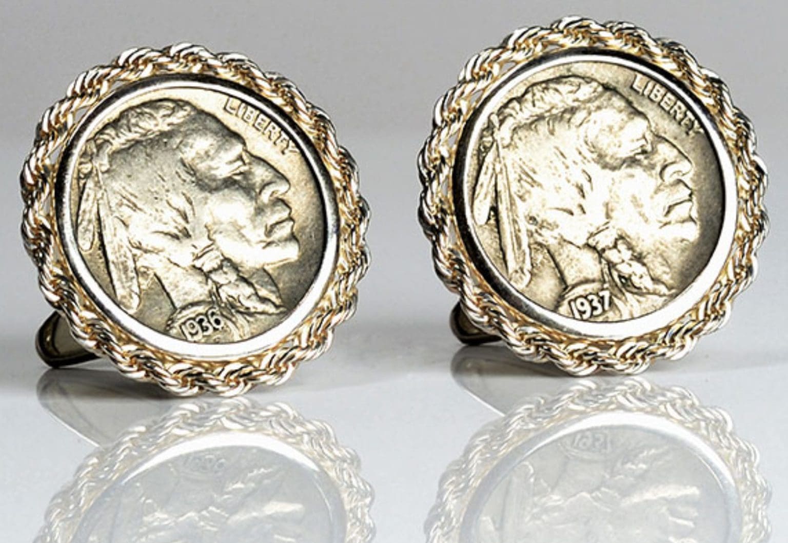 Cufflinks | Gold Coin Cufflinks by HH Gold, Inc.